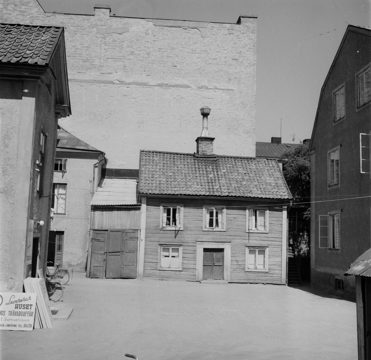 Gamla Linköping » Fruktträdgården och boktryckeriet intill Trädgårdstorget